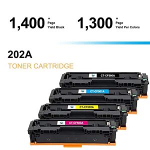 Cool Toner Compatible Toner Cartridge Replacement for HP M281fdw 202A 202X CF500A for HP Pro MFP M281fdw M254dw M281cdw M281dw M280nw M254 M281 Printer (Black Cyan Yellow Magenta, 4-Pack)