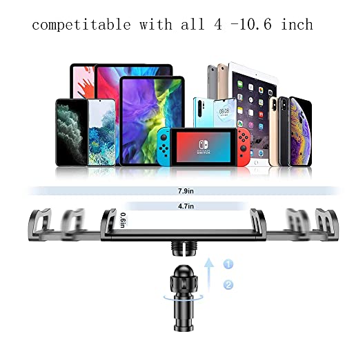 Royall Gooseneck Cell Phone Stand Holder, Tablet Holder for Desk Phone Mount Holder Clip with Grip Flexible Long Arm Gooseneck Bracket Mount Clamp for Desk, Compatible with ipad iPhone