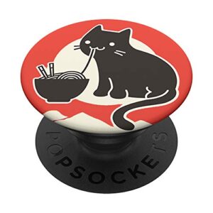 japanese kawaii neko ramen / cute cat anime gift popsockets popgrip: swappable grip for phones & tablets