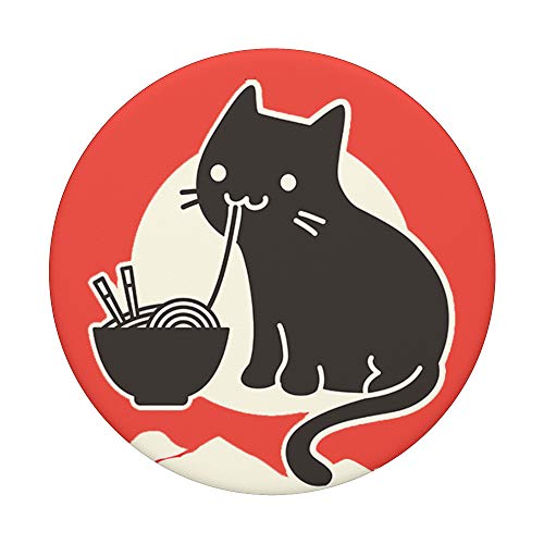 Japanese Kawaii Neko Ramen / Cute Cat Anime Gift PopSockets PopGrip: Swappable Grip for Phones & Tablets