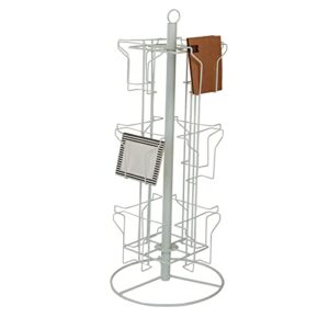 SSWBasics 12-Pocket Rotating Countertop Greeting Card Rack - Overall Dimension: 25”H x 12”D - 12 Pockets Total (Each 5”W x 7”H x 1 5/8”D) - Perfect for Thrift, Retail, Grocery, and Convenience Stores