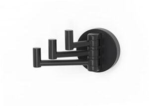 alno contemporary i a8385-mb triple swivel robe hook matte black