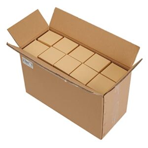 SSWBasics Cotton Filled Kraft Two Piece Jewelry Gift Boxes - 3½” x 3½” x 1" (Case of 100) - Made from 100% Recycled Material - Perfect for Compacts or Large Jewelry