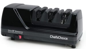 chef'schoice 15xv edgeselect professional electric knife straight and serrated knives diamond abrasives patented sharpening system, 3-stage, black