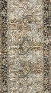 Loloi II Layla Collection LAY-03 Traditional Olive/Charcoal 9'-0" x 12'-0" Area Rug