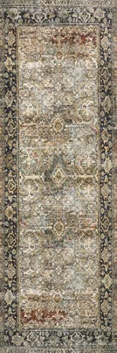 Loloi II Layla Collection LAY-03 Traditional Olive/Charcoal 9'-0" x 12'-0" Area Rug