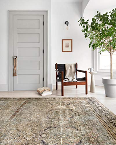 Loloi II Layla Collection LAY-03 Traditional Olive/Charcoal 9'-0" x 12'-0" Area Rug