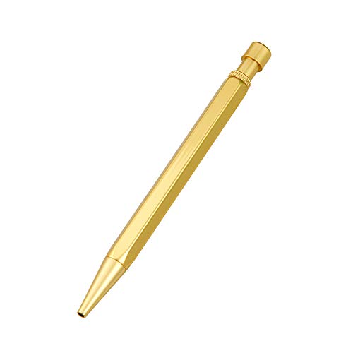 EKLOEN Solid Brass Pen, EDC Pocket Pen Signature Pen, Fine Point, Black Ink