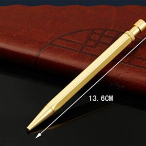 EKLOEN Solid Brass Pen, EDC Pocket Pen Signature Pen, Fine Point, Black Ink