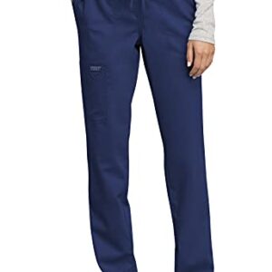 Scrubs for Women Workwear Revolution, Drawstring Cargo Pants Soft Stretch WW105, M, Navy