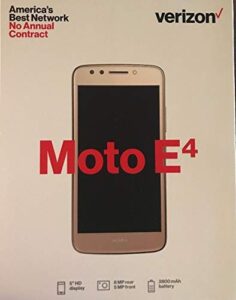 moto e4 verizon prepaid - xt1765 16gb 5" 4g lte smartphone - gold