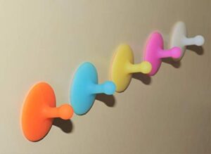 silicone hooks (5-pack) - colorful, multipurpose, organizing, utility from crazyornot?