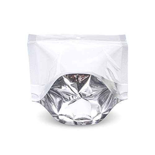 Clear/Silver Stand Up Pouch 7.5"x11.5"x3.5" , Pack of 100