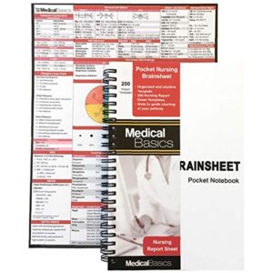 pocket nurse report sheet notebook - brain sheet template for medsurg nurses and cna