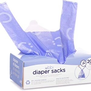 Ubbi Disposable Diaper Sacks, Lavender Scented, Easy-To-Tie Tabs, Diaper Disposal or Pet Waste Bags, 200 Count