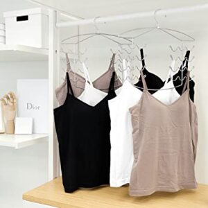 CAXXA 2 PK - Chrome Women's Bra Sport Tank Camisole Top Swim Suit Strap Dress Hanger Closet Organizer