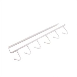 gilroy kitchen bedroom bathroom wall mount hooks rack, rail wall hook rack for hanging clothes coat hat towels mug white