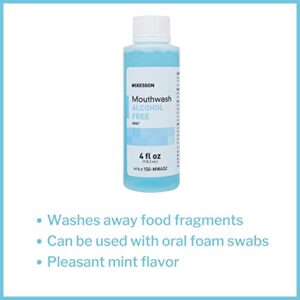 McKesson Mouthwash, Alcohol-Free, Mint Flavor, 4 oz, 60 Count