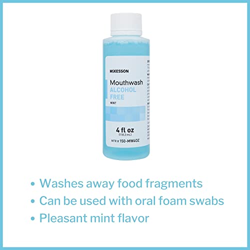 McKesson Mouthwash, Alcohol-Free, Mint Flavor, 4 oz, 60 Count