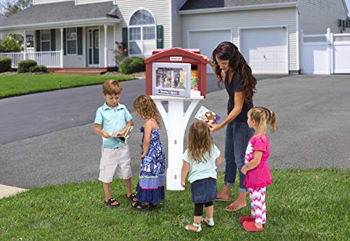 Simplay3 Sharing Library for Outdoor Use, Little Sharing Library for Neighborhoods, Parks and Schools - Brown, Made in USA