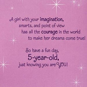 Hallmark 5th Birthday Card with Sound for Girl (Disney Princesses)