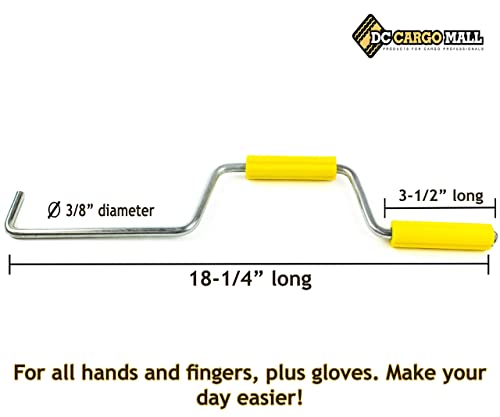 DC Cargo Mall Easy Speedy Hand Roller for Winding Up Winch Straps | 18" Roll Up Bar for Flatbed Trailer Winches