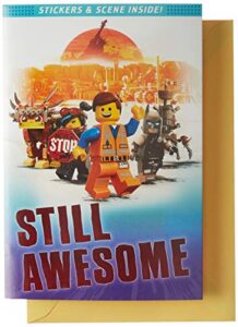 hallmark lego birthday card with stickers (still awesome)