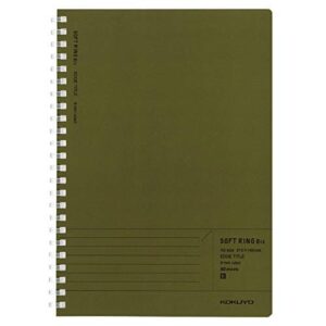 kokuyo soft ring notebook biz - a5-50 sheets - line ruled 6 mm - green (pack of 2)