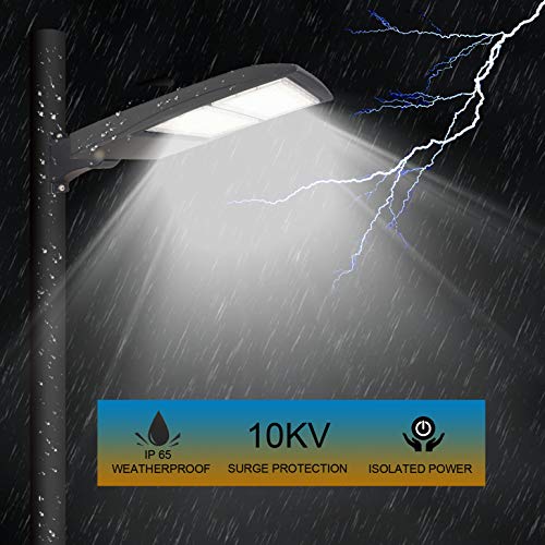 300W LED Parking Lot Light - 42000Lm Led Shoebox Pole Lights 5700K - Replaces 1000W Metal Halide - LED Street Light for Outdoor Area Lighting - Arm Mount - 100-277Vac(UL-Listed)