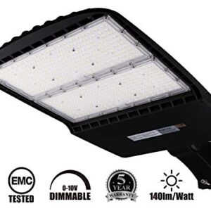 300W LED Parking Lot Light - 42000Lm Led Shoebox Pole Lights 5700K - Replaces 1000W Metal Halide - LED Street Light for Outdoor Area Lighting - Arm Mount - 100-277Vac(UL-Listed)