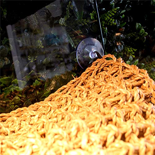 Reptile Lizard Lounger Bearded Dragon Hammock,100% Natural Grass Fibers Hammock Bed for Anoles, Bearded Dragons, Geckos, Iguanas, and Hermit Crabs