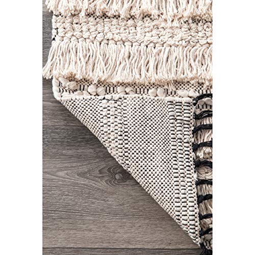 nuLOOM Emerita Tassel Shag Area Rug, 3' x 5', Beige