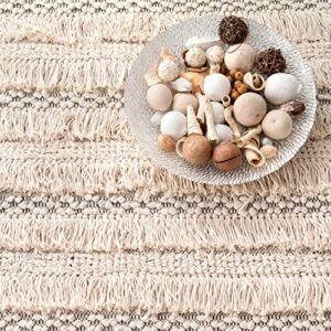 nuLOOM Emerita Tassel Shag Area Rug, 3' x 5', Beige