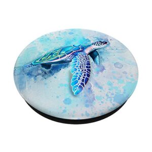 Sea Turtle Blue - Ocean PopSockets PopGrip: Swappable Grip for Phones & Tablets