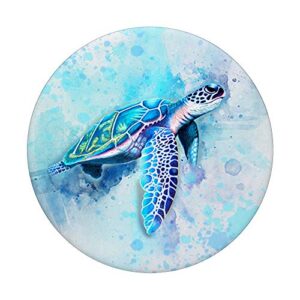 Sea Turtle Blue - Ocean PopSockets PopGrip: Swappable Grip for Phones & Tablets