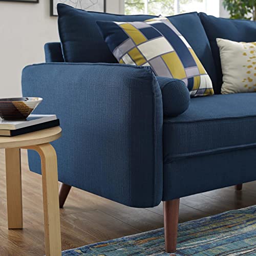 Modway Revive Contemporary Modern Fabric Upholstered Loveseat In Azure