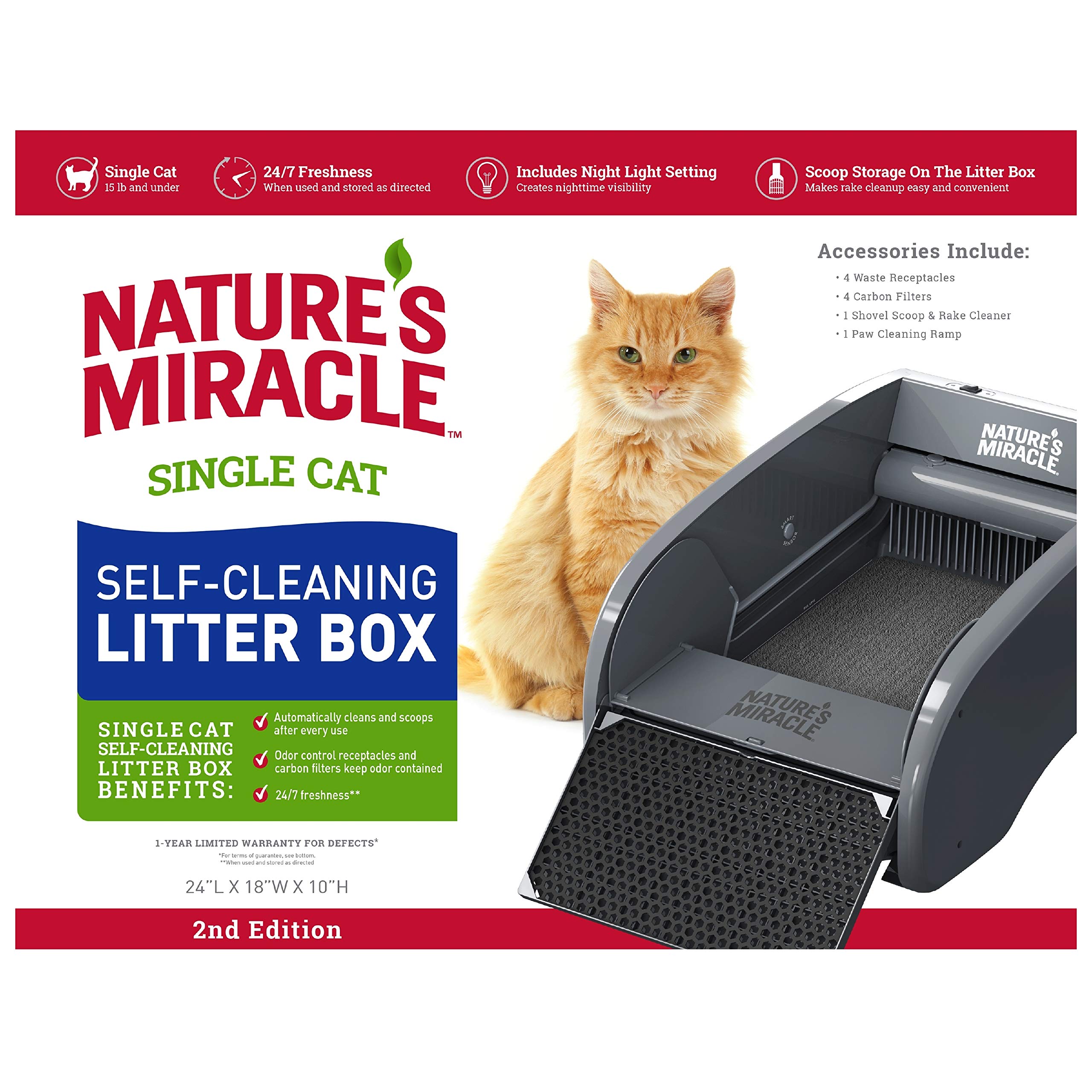 Nature's Miracle™ Single Cat Self-Cleaning Litter Box