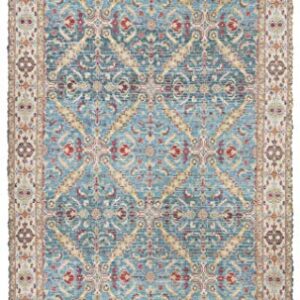 SAFAVIEH Saffron Collection 3' x 5' Navy / Cream SFN514N Handmade Boho Chic Distressed Cotton Area Rug