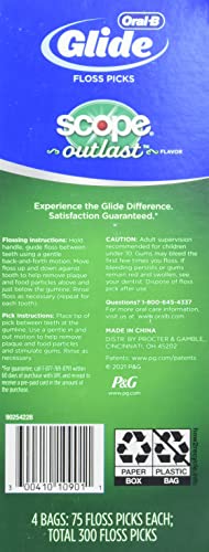 Oral B Complete Glide Floss Pick (300 Count), 300 Count