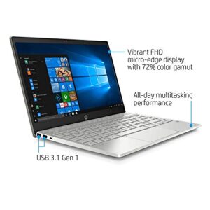 HP Pavilion 13-inch Light and Thin Laptop Intel Core i5-8265U Processor, 8 GB SDRAM Memory, 256 GB Solid-State Drive, Windows 10 (13-an0010nr, Mineral Silver) (4WJ36UA#ABA)