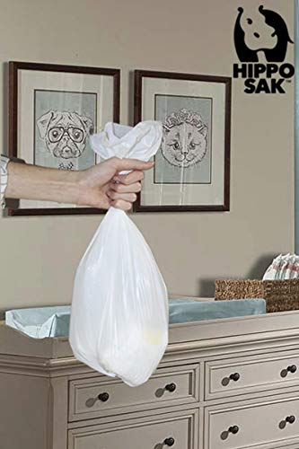 Hippo Sak Diaper Disposal Bags, 375 Count, White