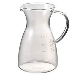 hario glass coffee decanter with handle, 600ml, clear