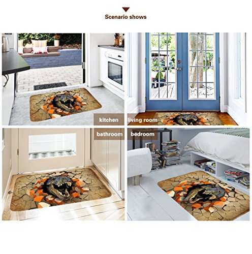 Beauty Collector Soft Hallway Entrance Welcome Mat Deer Prints Doormat for Bedroom Kitchen Dorm Funny Indoor Small Non Slip Rug Cabin Doorway Front Door Mat