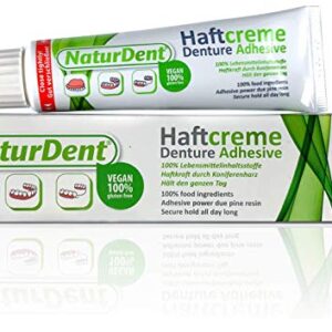 Natural Strong Denture Adhesive NaturDent holds Dentures Longer and Stronger No Zinc No Petrochemical No Paraben No Yucky Taste