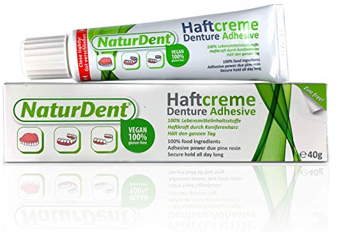 Natural Strong Denture Adhesive NaturDent holds Dentures Longer and Stronger No Zinc No Petrochemical No Paraben No Yucky Taste