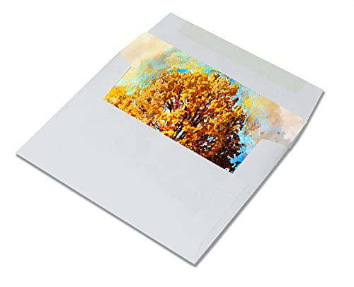 Max Emporium Watercolor Autumn Blank Note Cards - Blank Greeting Cards - 6 Fall Designs - Includes Card and Envelopes - 5.5"X4.25" (24 Pack)