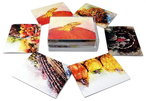 Max Emporium Watercolor Autumn Blank Note Cards - Blank Greeting Cards - 6 Fall Designs - Includes Card and Envelopes - 5.5"X4.25" (24 Pack)