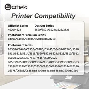 Sotek Compatible Ink Cartridge Replacement for 564XL 564, Work for Photosmart 7520 6520 5520 5525 6510 Officejet 4610 4620 4622 Deskjet 3520 3521 3522 (6BK/2C/2M/2Y, 12-Pack)