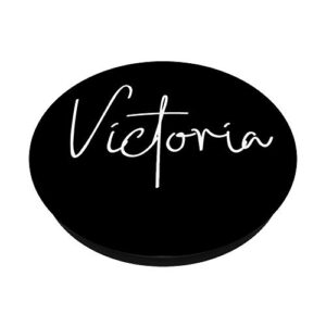 Victoria Name White on Black - Victoria