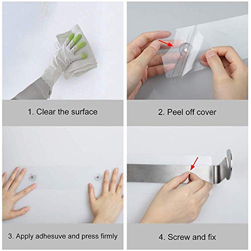 Carry360 Adhesive Paper Towel Holder Under Cabinet Stick on Paper Towel Rack for Kitchen,Bathroom,Toilet, Drill Free, 304 SUS Stainless Steel 